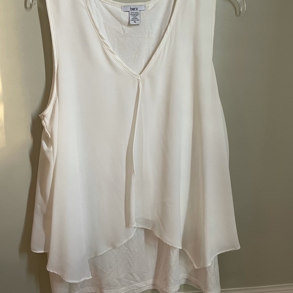 Bar III | Tops | Bar Iii Chiffon Overlay Tank | Poshmark